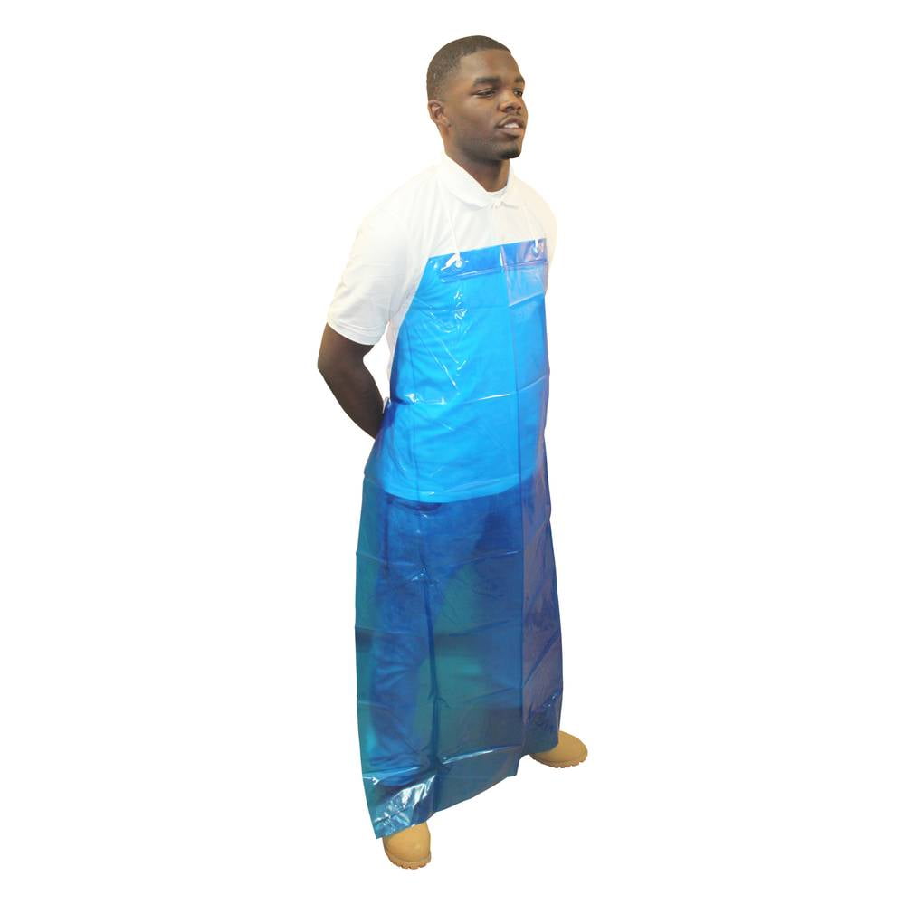 "Safety Zone Disposable MVA Vinyl Apron, 6 Mil, Grommets, 35"" x 55 ...