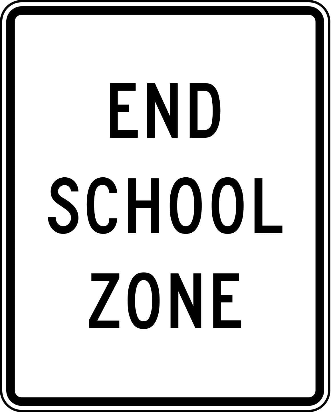 Safety and Warning & Warehouse Signs Stickers - End School Zone ...
