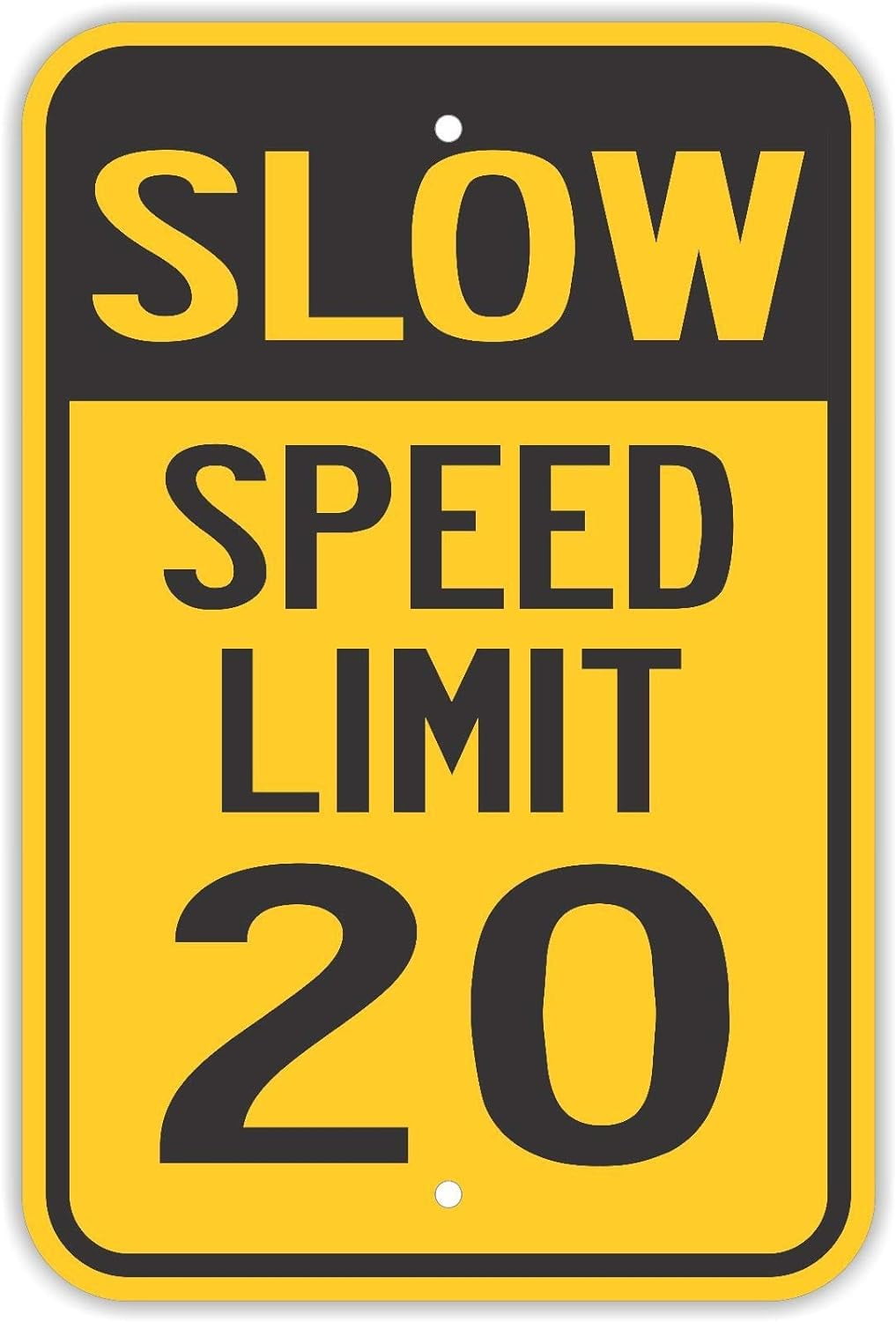 Safety and Warning & Warehouse Signs Stickers - Slow Speed Limit 20 ...