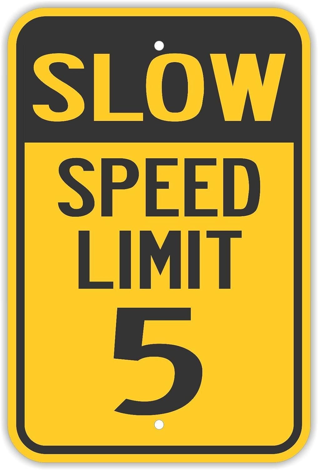 Safety and Warning & Warehouse Signs Stickers - Slow Speed Limit 5 ...