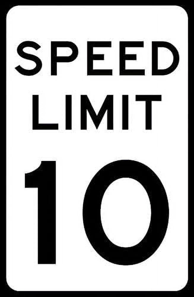 Safety and Warning & Warehouse Signs Stickers - Speed Limit 10 MPH Sign ...
