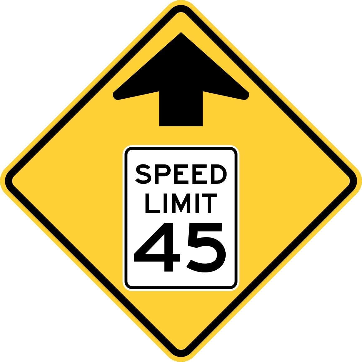 Safety and Warning & Warehouse Signs Stickers - Speed Limit Ahead ...