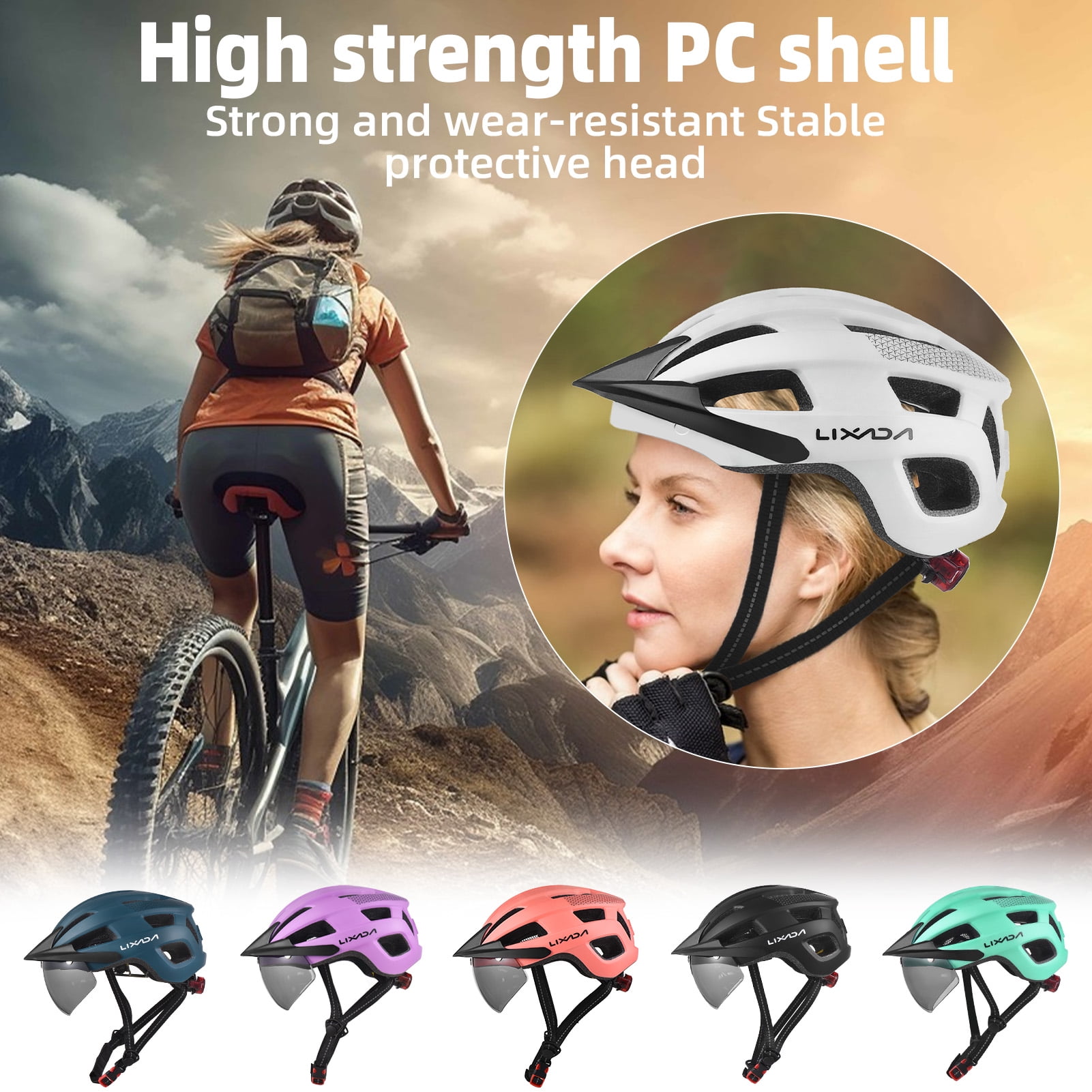 Safety headgear,Tail Adjustable Bike Helmet Visor Tail Adjustable ...