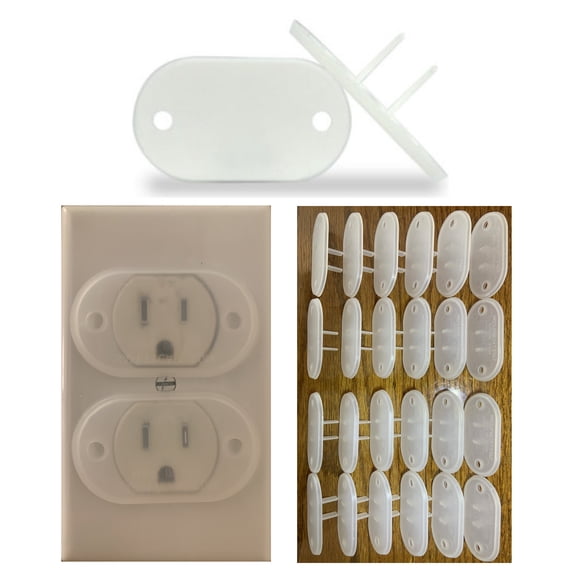 SafetyCaps 24 Pack Anti-Choking Safety Plug Outlet Safety Cover ...
