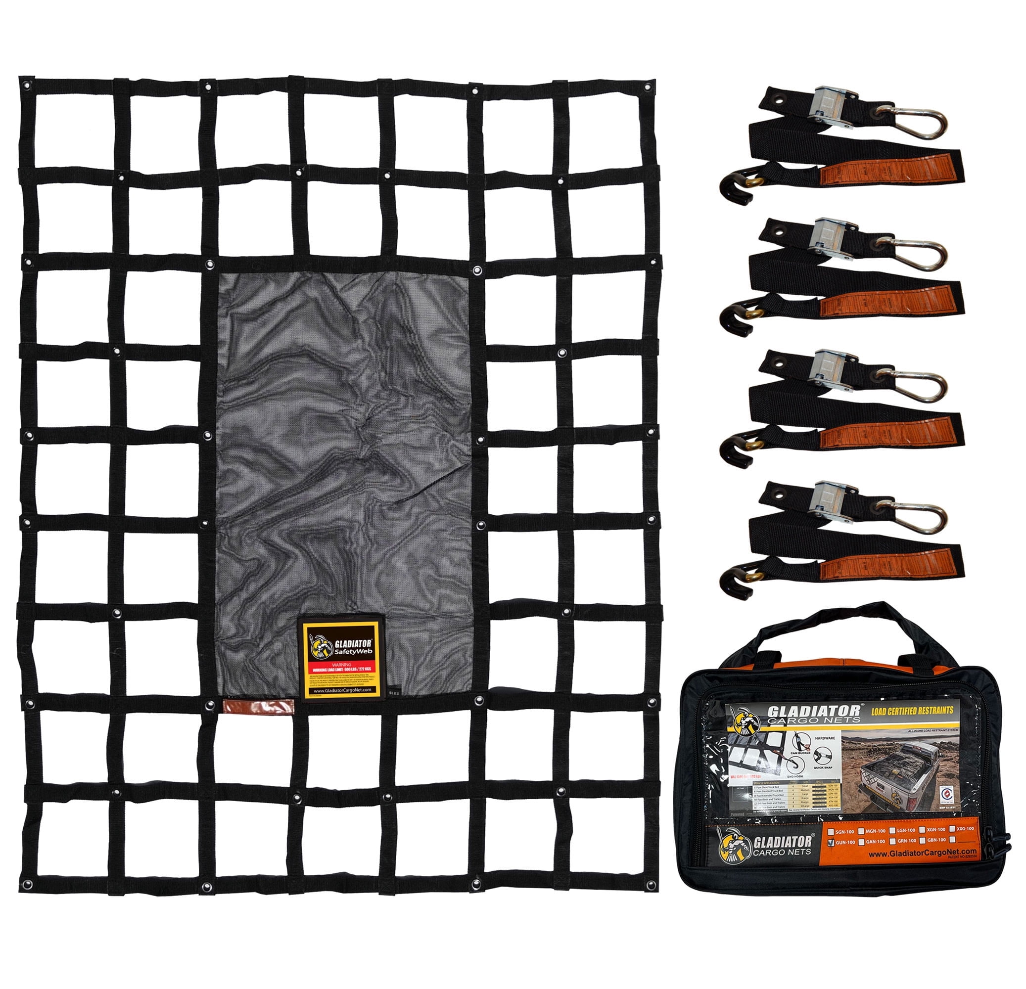 SafetyWeb Cargo Net: Truck Cargo Net, Adjustable, Certified, Attacehmnt ...
