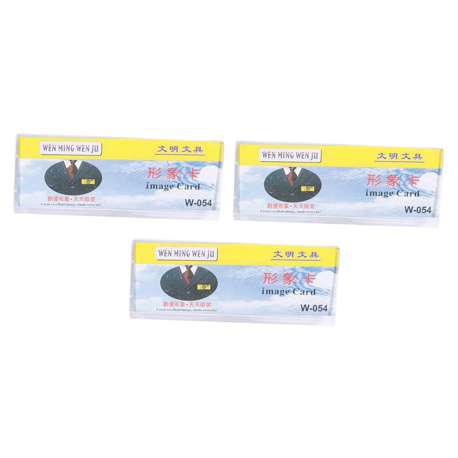 Safetypin Clear Hard Plastic Name Tag Clip Holder 3 Pcs - Walmart.com