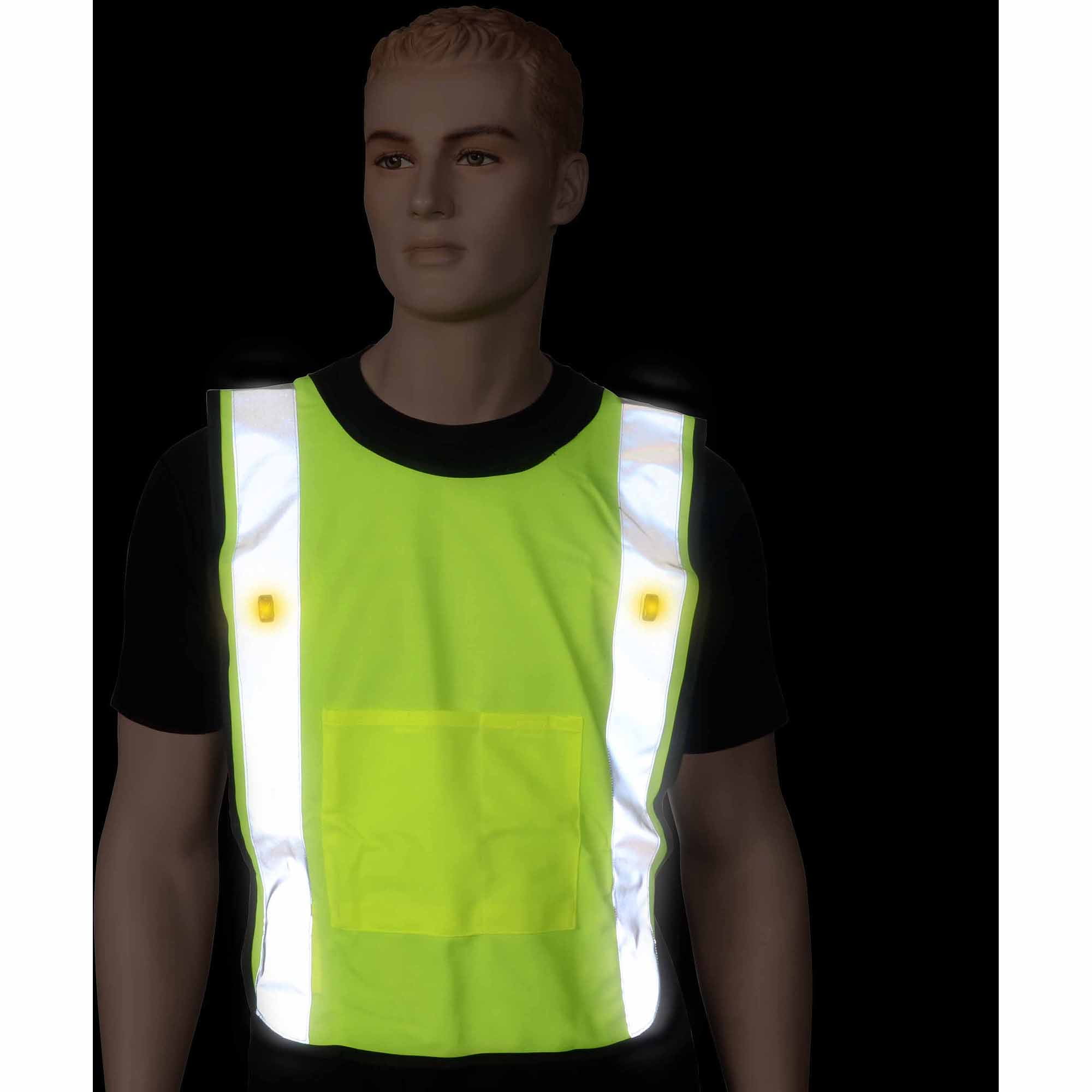 Safeways Neon Yellow LED Power Vest - Walmart.com