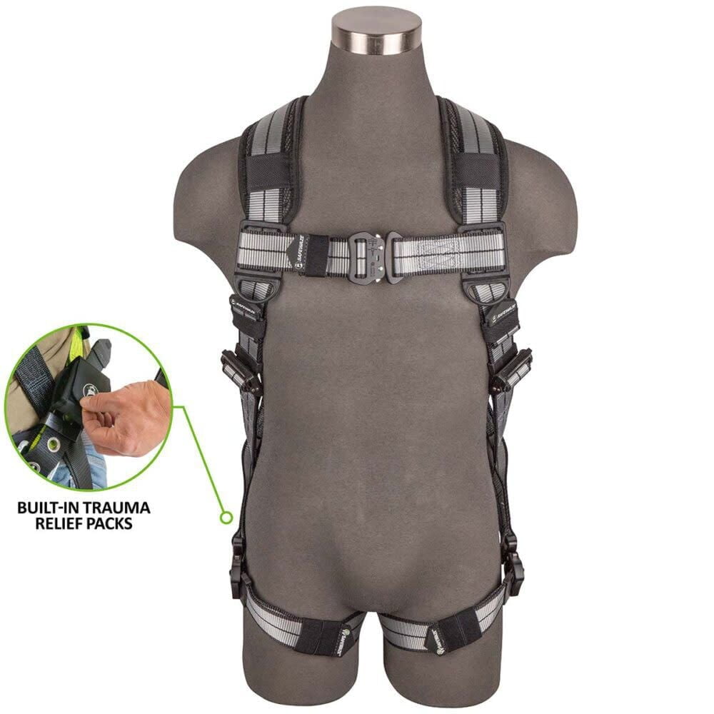 Safewaze Pro+ Slate Full Body Harness: Alu 1D, Alu Qc Chest/legs ...