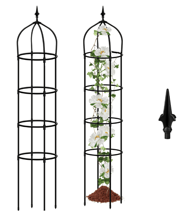 Safeydaddy Garden Obelisk Trellis for Climbing Plants Outdoor, 5FT Tall ...