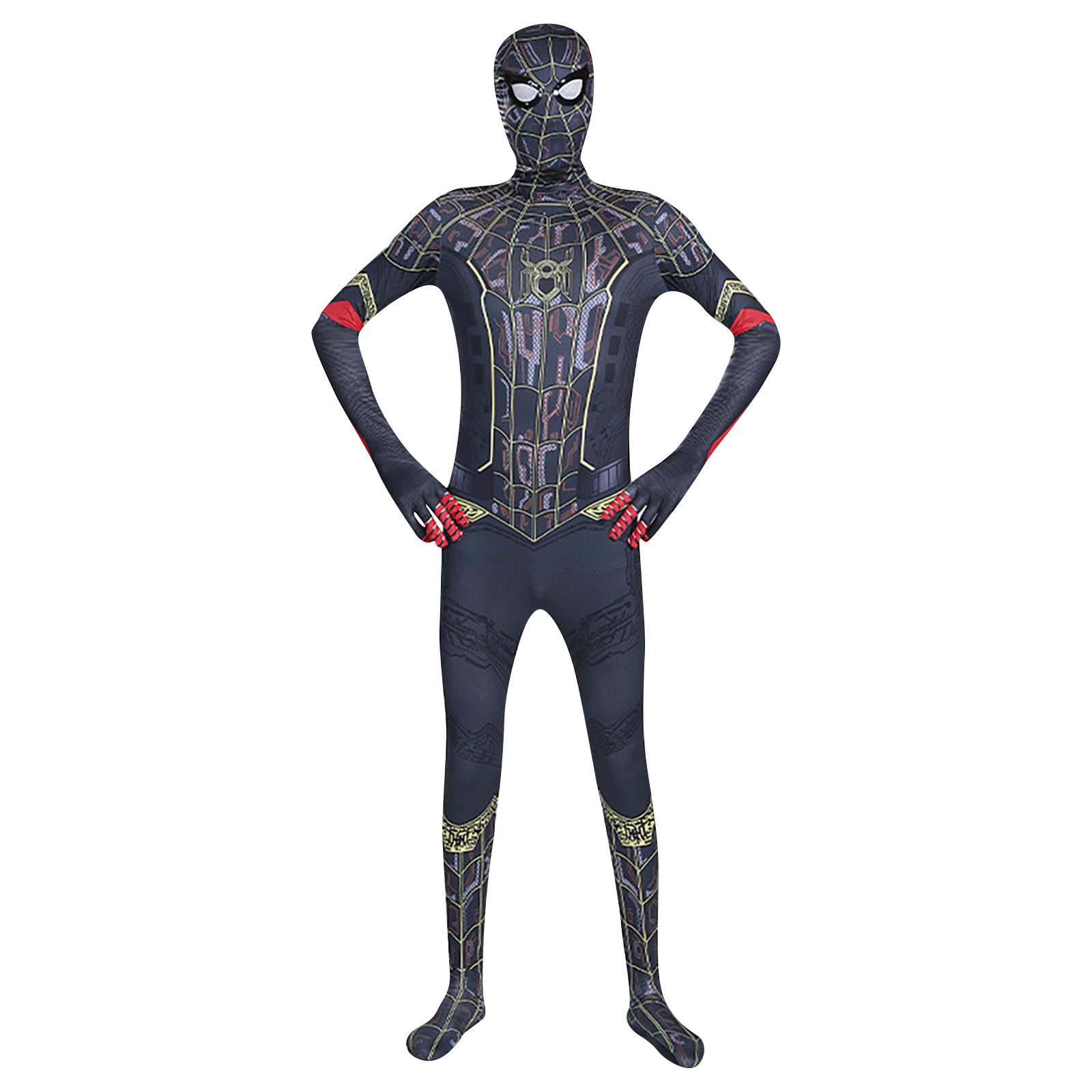ZUITEH Mens Superhero Costume Boys Halloween Cosplay Black Spider ...
