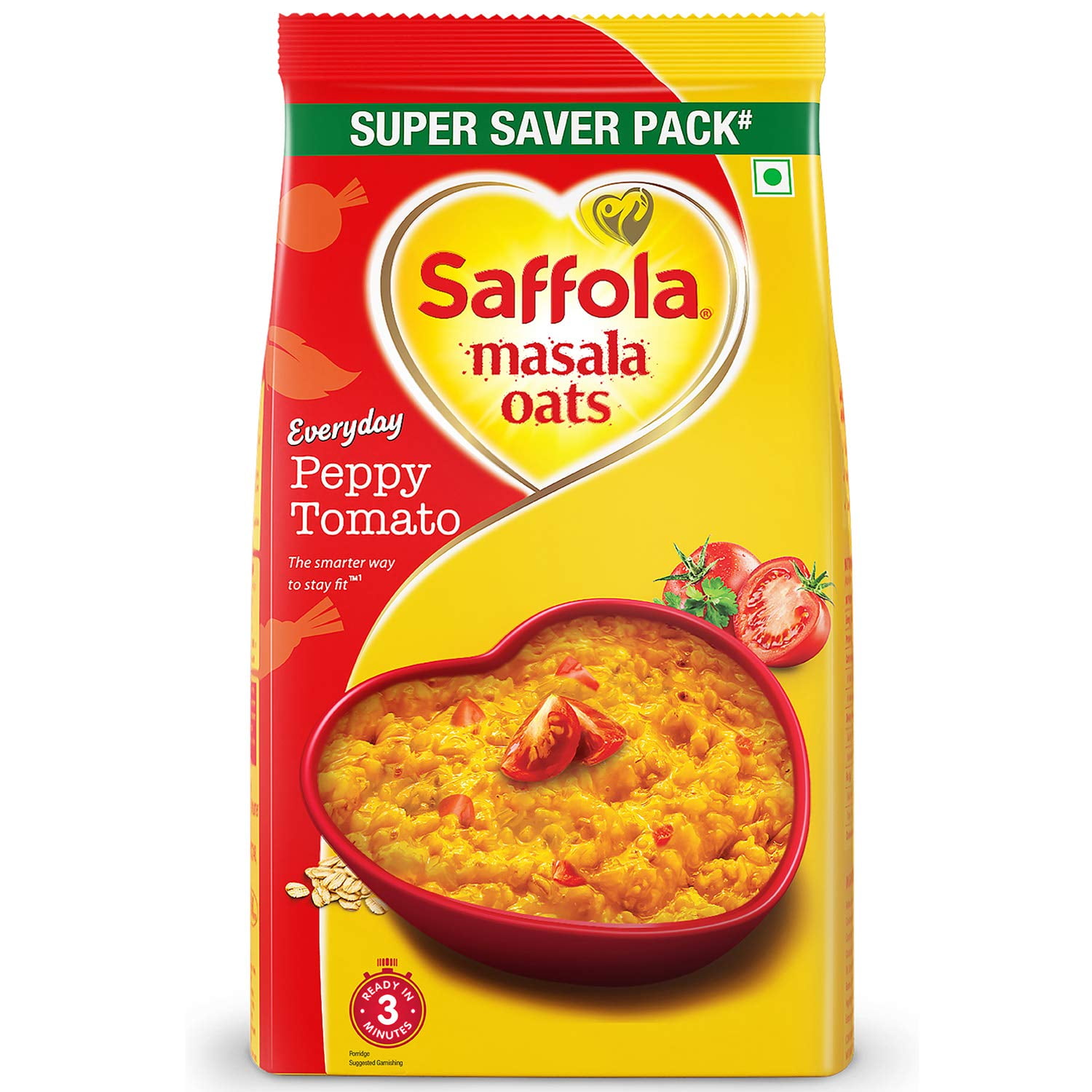 Saffola Masala Oats Peppy Tomato 500g - Walmart.com