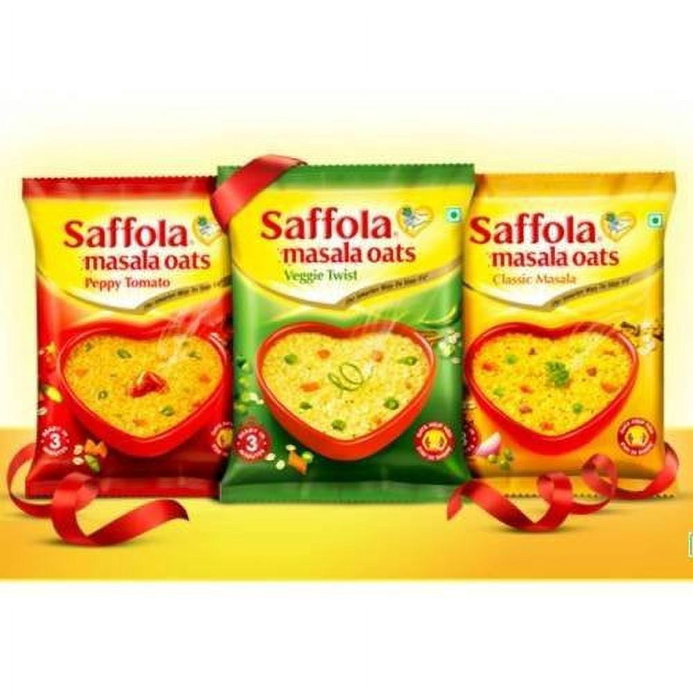 Saffola Spicy (Masala) FEV6 Oats, Ready in 3 Minutes, 3 Different ...