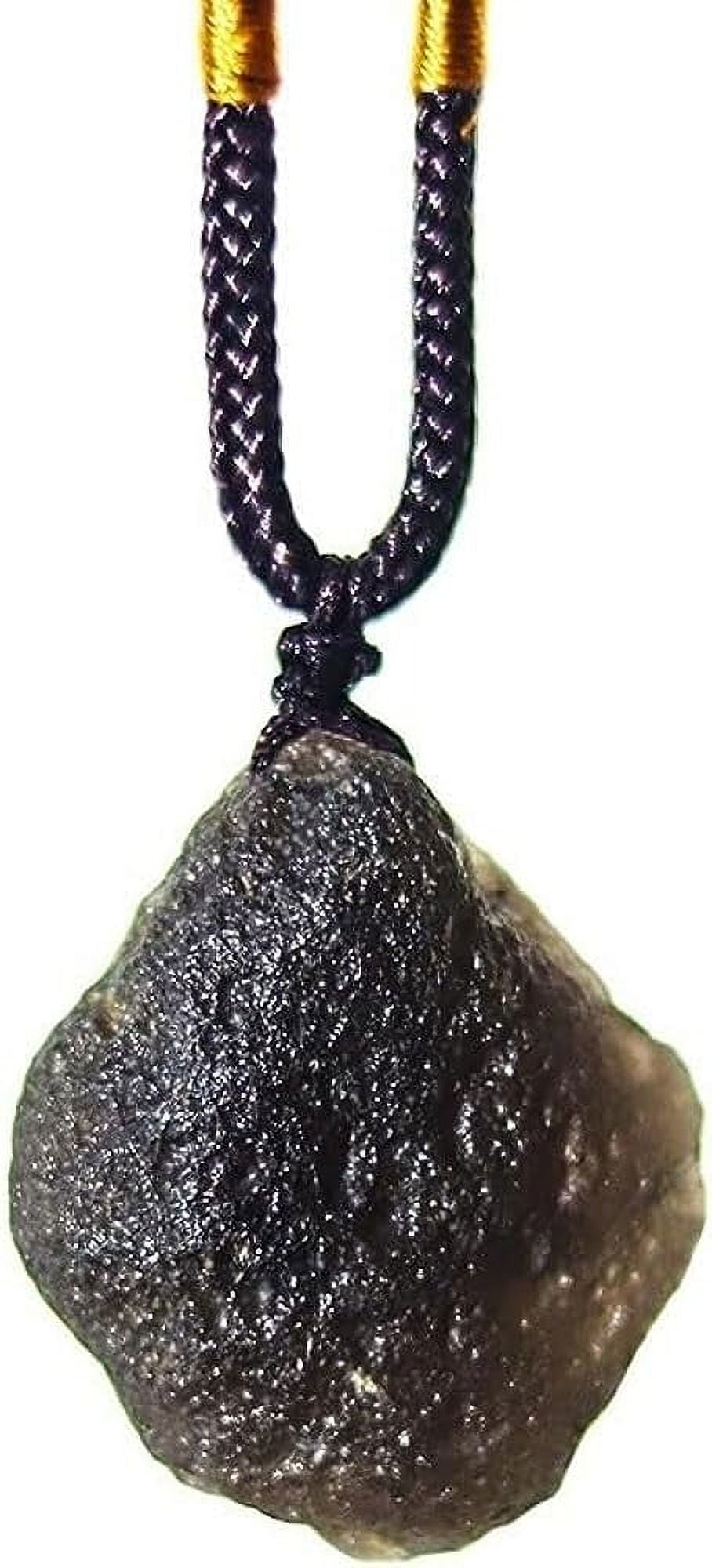 Saffordite Cintamani Stone Necklace,Genuine Arizona Obsidian Tektite ...