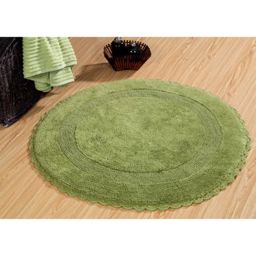 Saffron Fabs Bath Rug 100% Soft Cotton 36 Inch Round 200 GSF Reversible ...