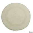 Saffron Fabs Bath Rug 36" Round Reversible Hand Woven Crochet Lace ...