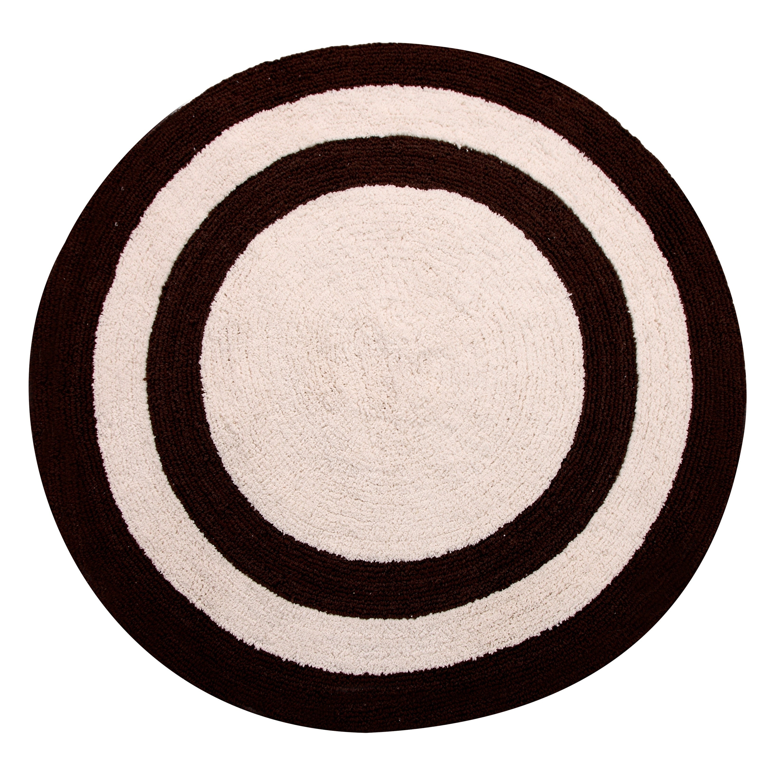 Saffron Fabs 36 Inches Round 100% Soft Cotton Chocolate/Ivory ...