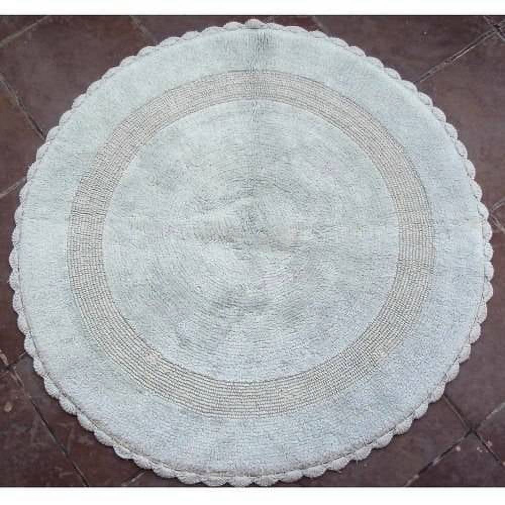 Saffron Fabs Bath Rug 36" Round Reversible Hand Woven Crochet Lace ...