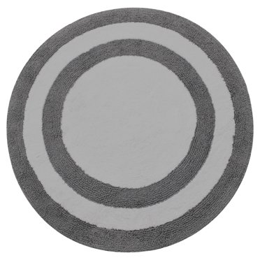 Saffron Fabs Bath Rug, 36" Round, Damask Pattern, Assorted Colors ...