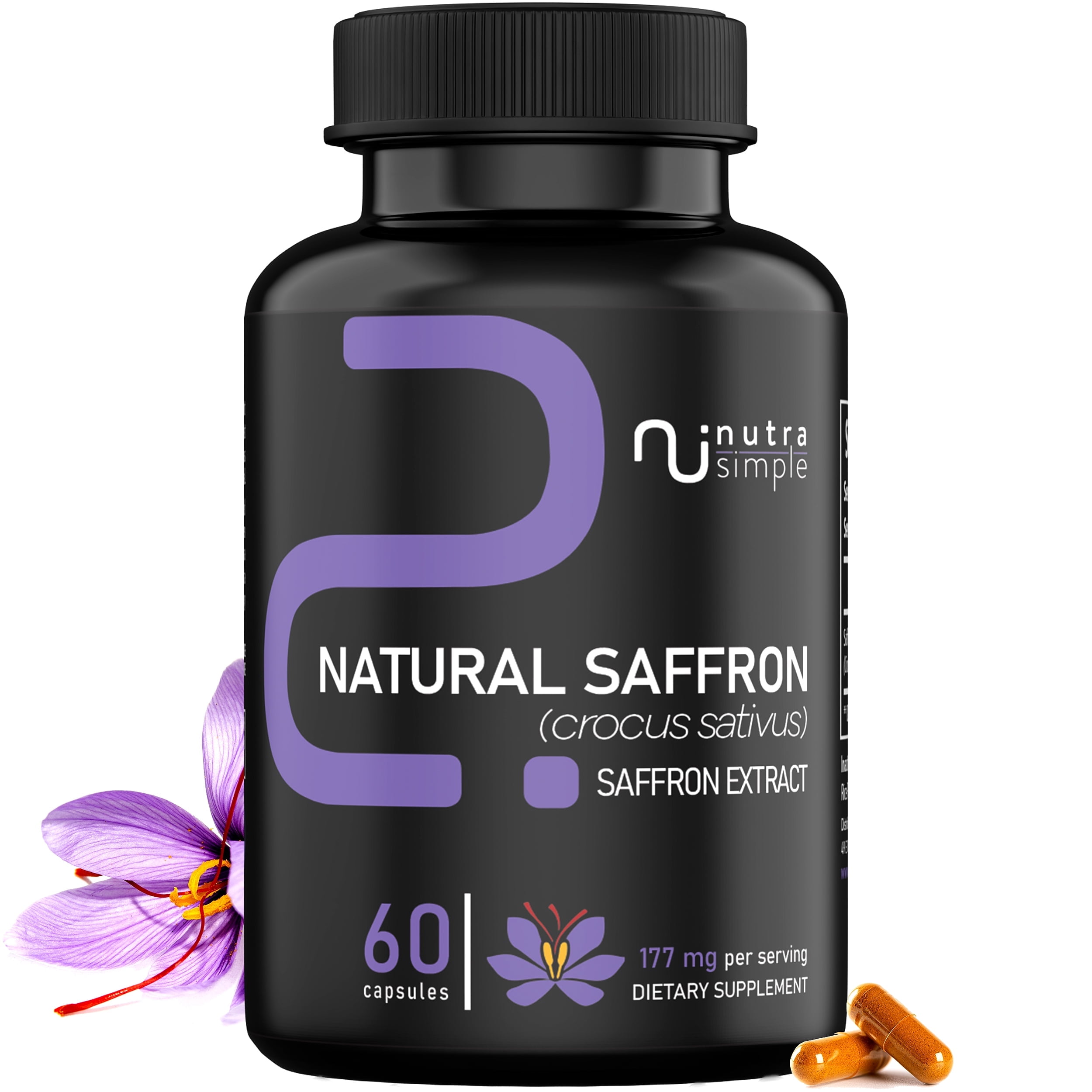Nutra Simple Saffron Extract 177mg, Mood & Energy Support, Eye & Heart ...