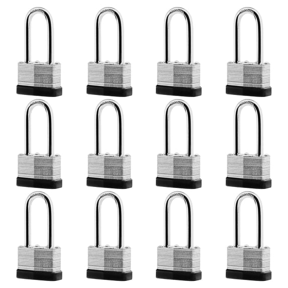 SafiSwords 12-Pack Keyed Alike Laminated Steel Padlocks, 1-3/4" Wide ...