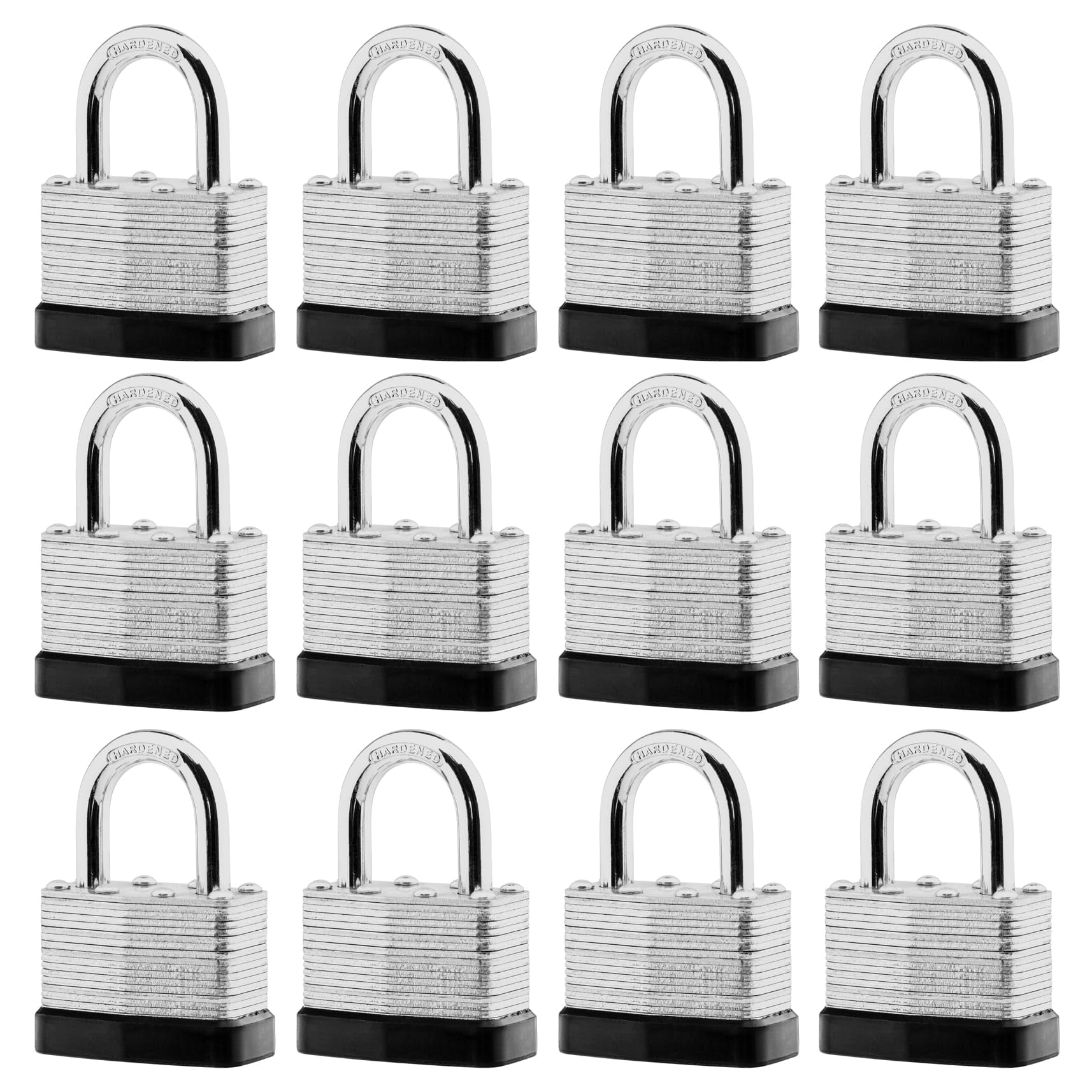SafiSwords 12-Pack Keyed Alike Laminated Steel Padlocks Keys, 1-3/4 ...