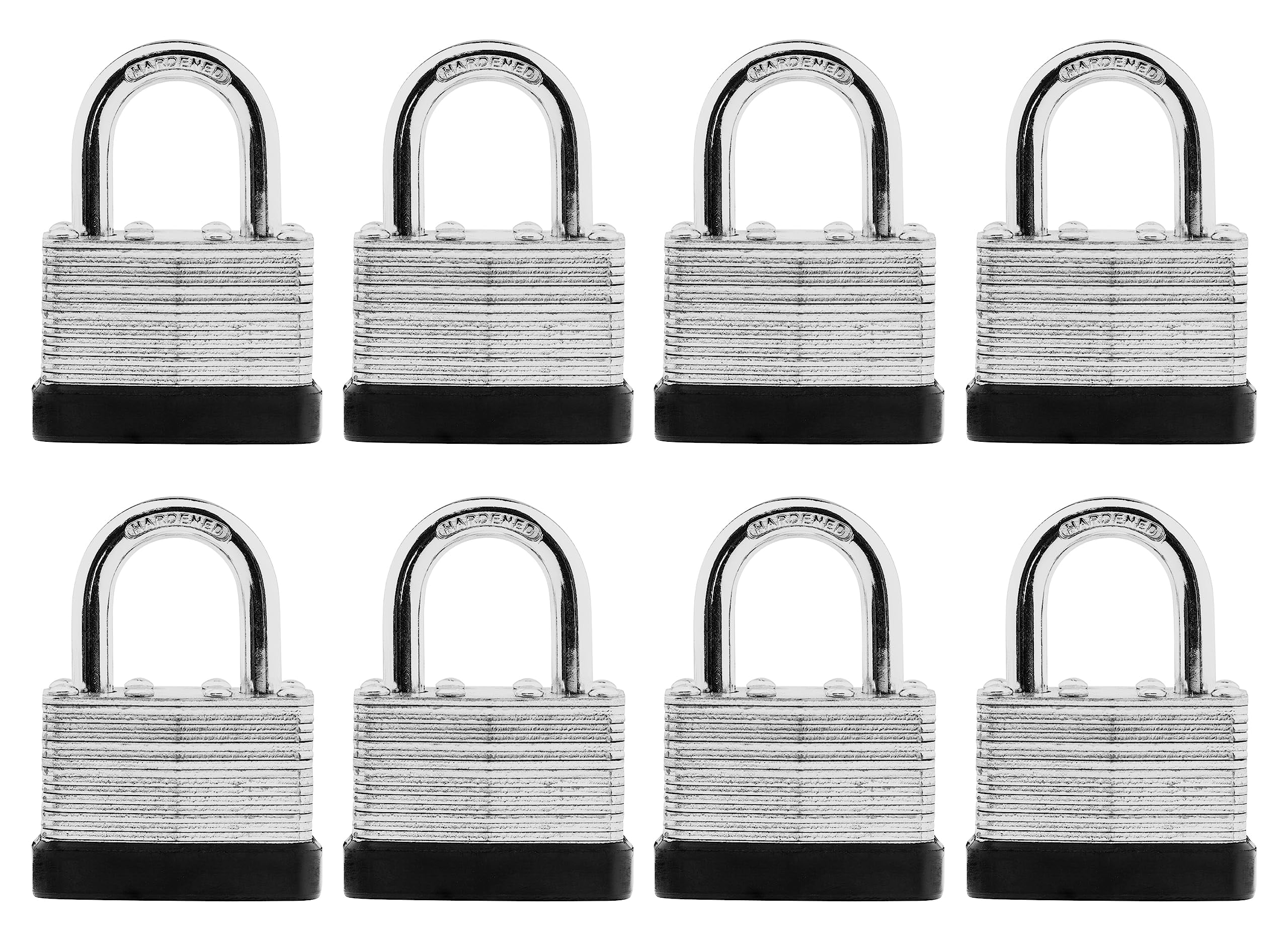 SafiSwords 8-Pack Keyed Alike Laminated Steel Padlocks Keys, 1-3/4 ...