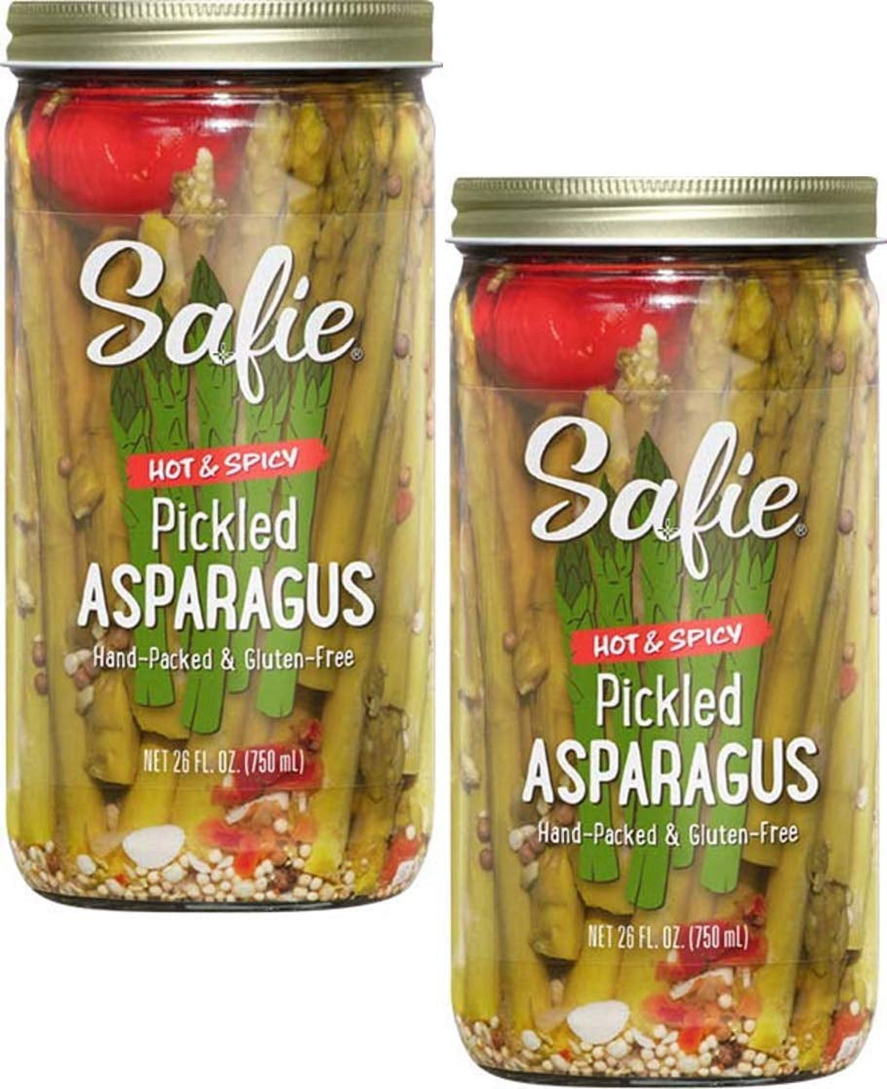 Safie Foods Hand-Packed Hot Pickled Asparagus, 2-Pack, 26 oz. Jars ...