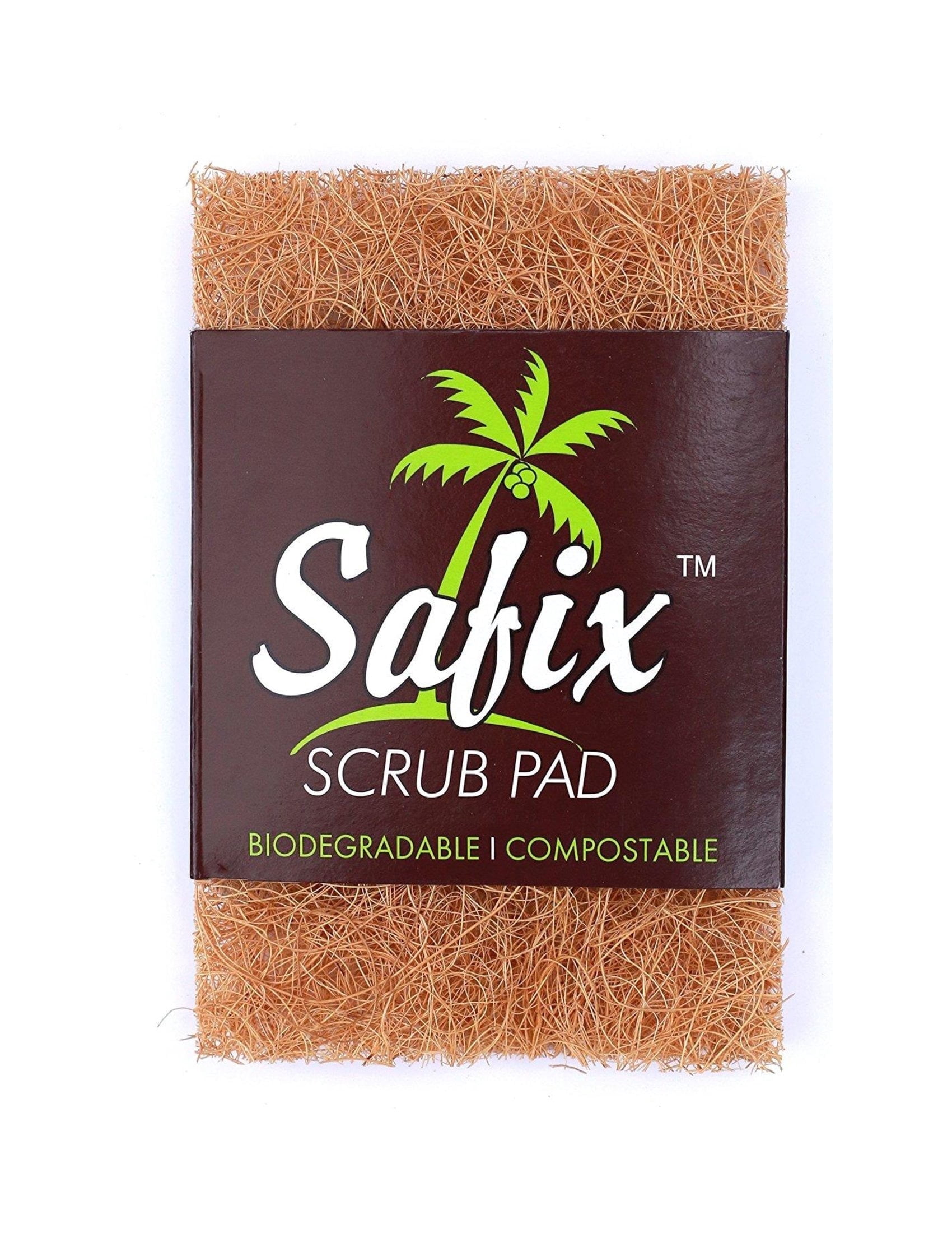 Safix Scrub Pad. Heavy Duty, Non- scratch, Eco-Friendly Coconut ...