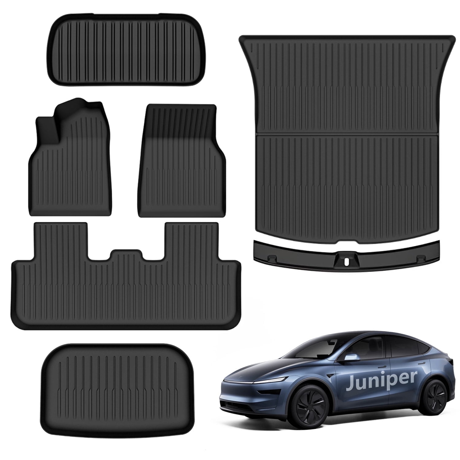 Safixion TPE Anti-Slip 7-Piece Floor Mats for Tesla Model Y Juniper ...