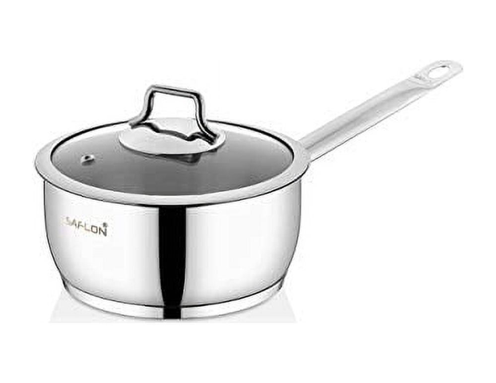 Saflon Stainless Steel Tri-Ply Capsulated Bottom 1.5 Quart Sauce Pan ...