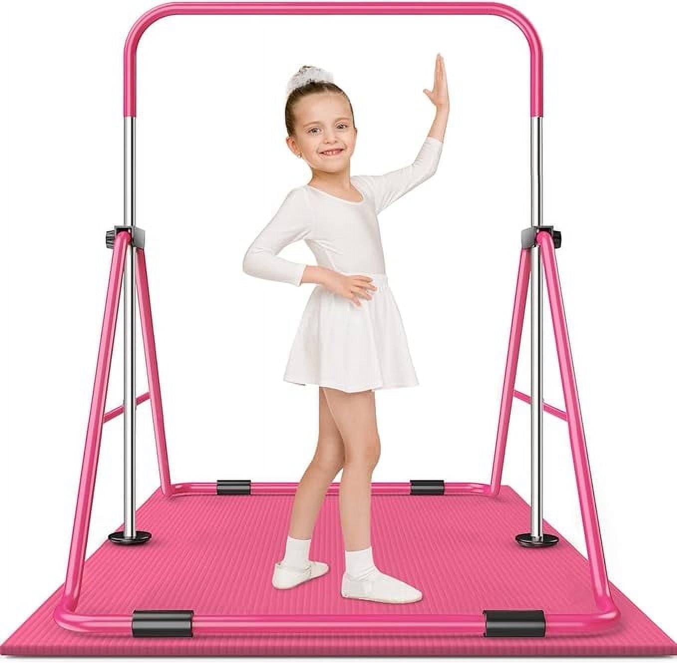 Free Shipping! Safly Fun Gymnastics Bar with Mat for Kids, Height ...