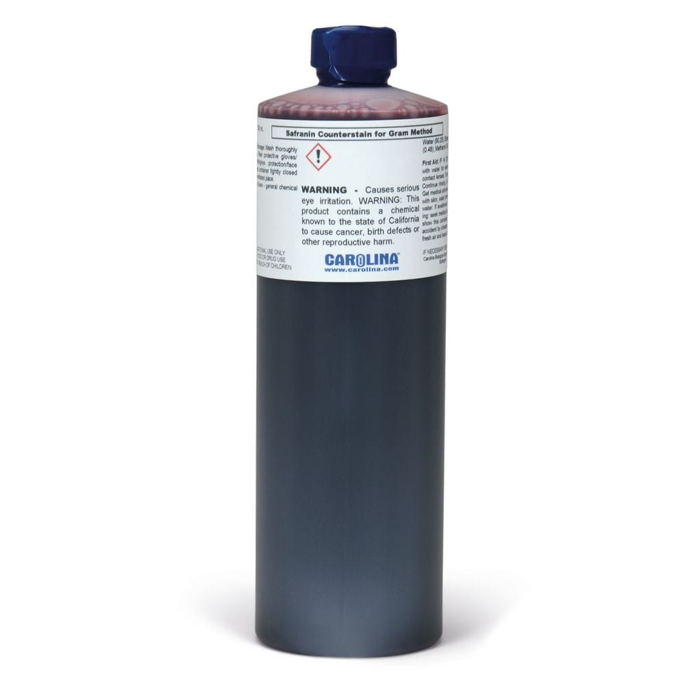 Safranin O, Reddish, Gram Method, Laboratory Grade, 500 Ml - Walmart.com