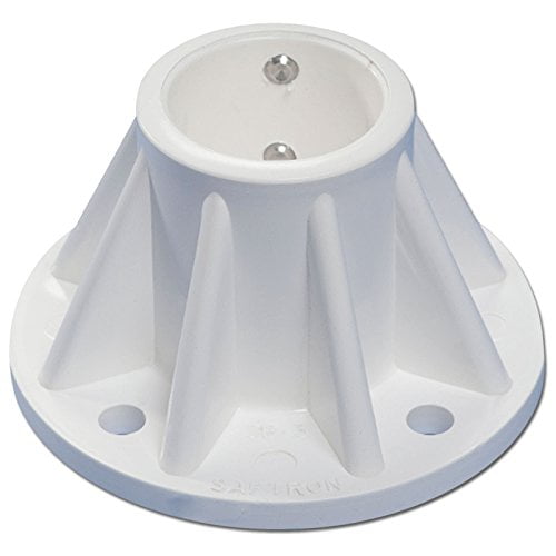 Saftron 3 inch White Surface-Mount Base for 1.9 inch OD Swimming Pool ...