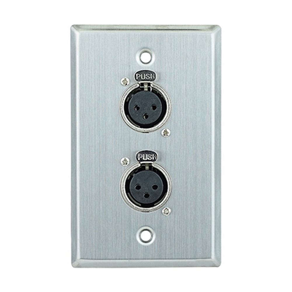 Saga Elite™ XLR-F2 Single-Gang Wall Plate with (2) Female XLR ...