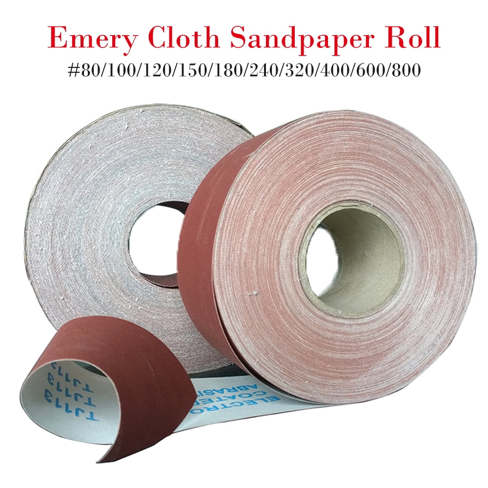 SagaSave 1/2/5/10 Pcs 100mm Meter Emery Cloth Roll 80/100/120/150/180 ...