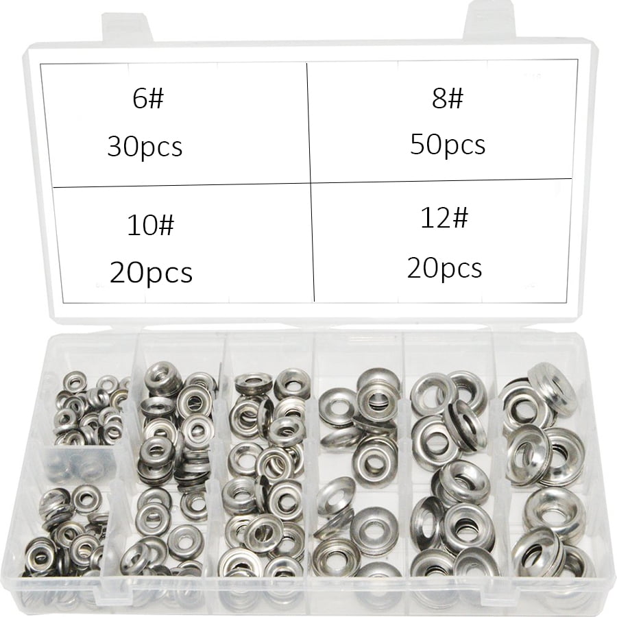 SagaSave 120 pcs Stainless Steel Countersunk Finishing Washers Kit ...