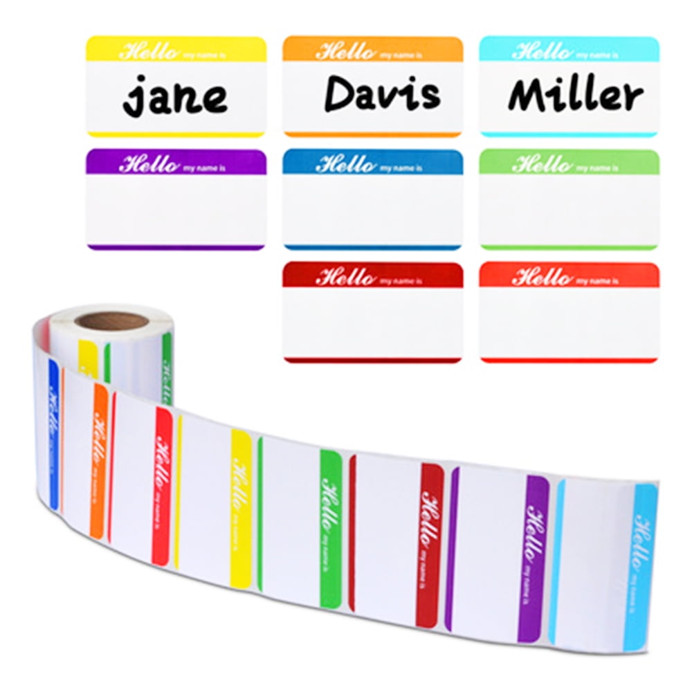 SagaSave 200 Sheets Name Tags Stickers Paper Lables Stickers Rolls for ...