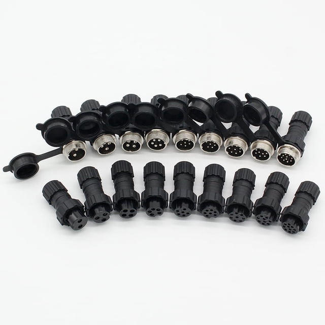 SagaSave 5 Set 2Pin Aviation Connector Plug Socket Sensor Cable Gland ...