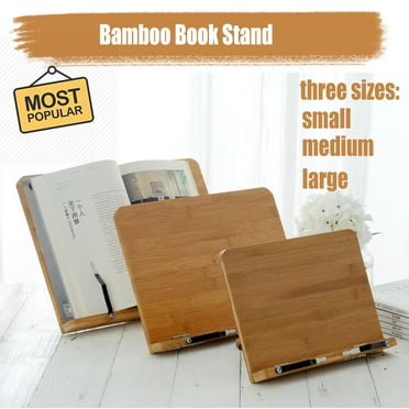 Adjustable Wooden Book Stand with Page Paper Clip Lightweight Flexible ...