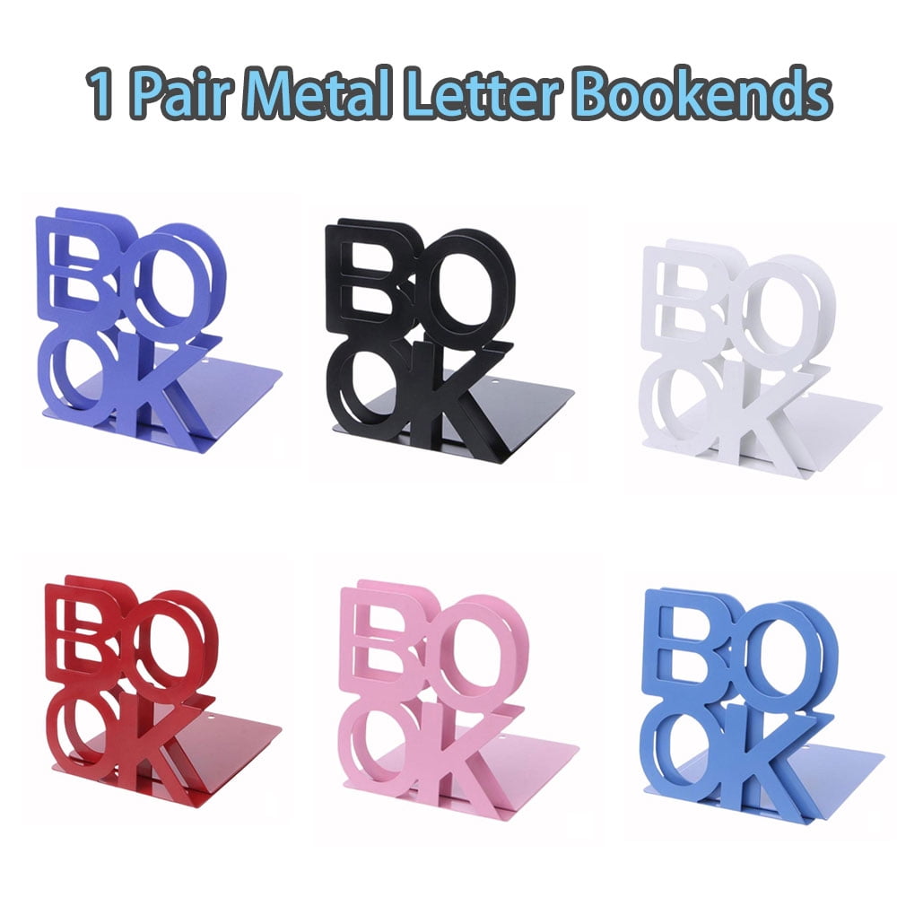 SagaSave Metal Letter Bookends Bookshelf Office Decoration Alphabet ...