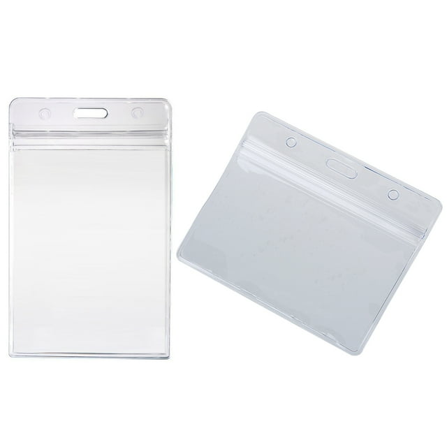 SagaSave PVC ID Card Badge Holders for Credit Cards Driver’s Licenses ...