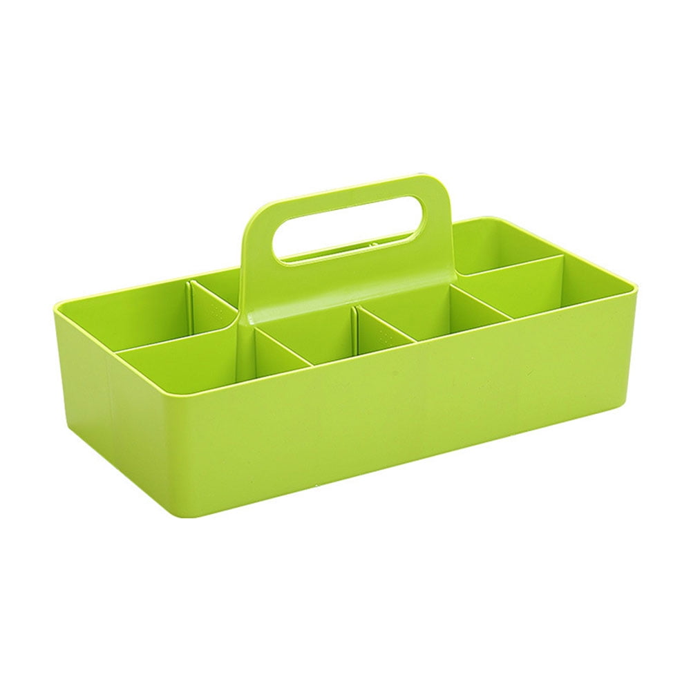 SagaSave Portable Plastic Desktop Divided Storage Box with Handle ...