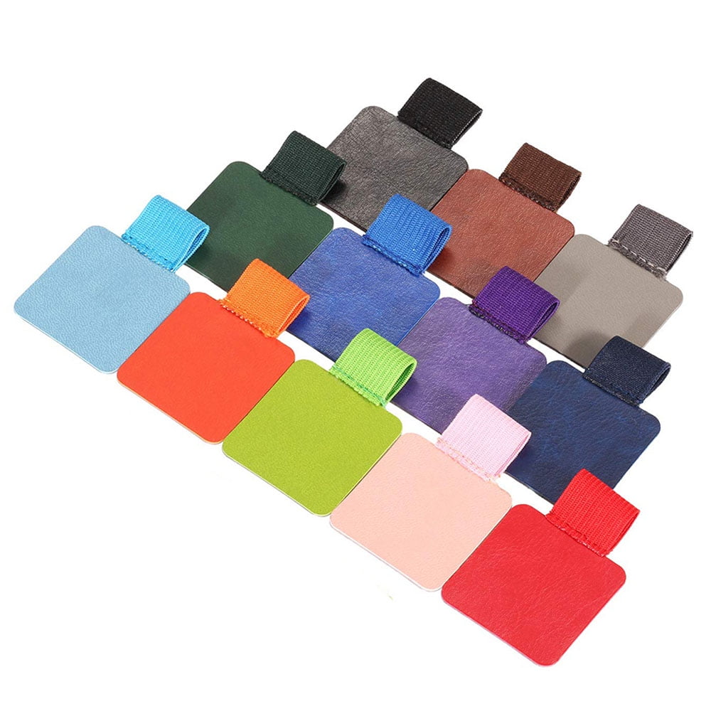 SagaSave Square Pen Loop Holder PU leather Self Adhesive Square Pen ...