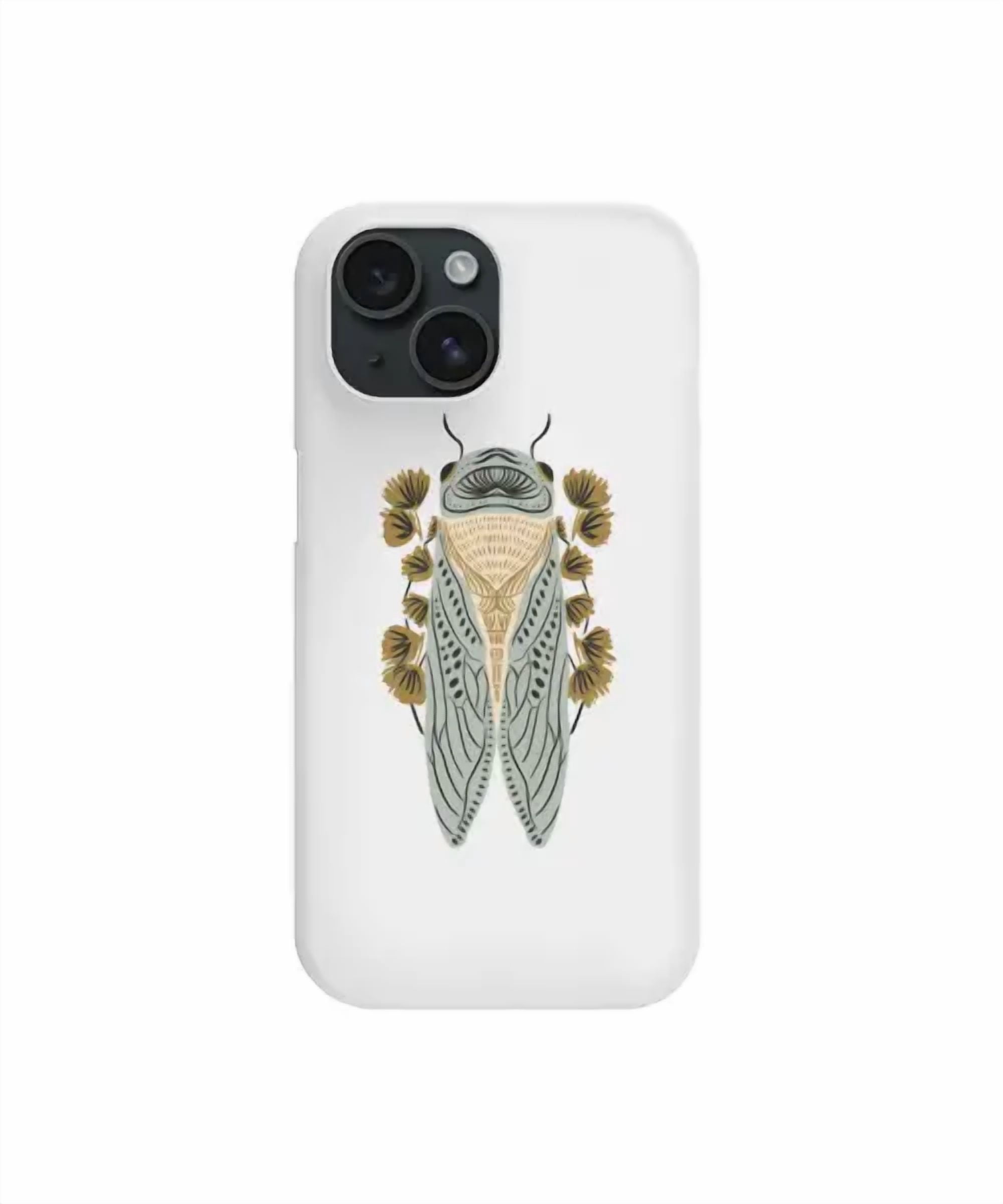 Sage Cicada Insect Themed Nature Phone Case for iPhone 11, 12, 13, 14 ...