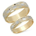 Sage Designs His and Hers Rings Two Tone 14K White and Yellow Gold ...