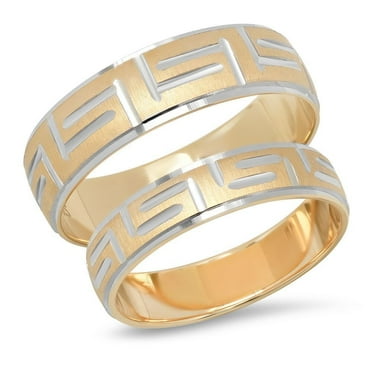 Sage Designs His and Hers Rings Two Tone 14K White and Yellow Gold ...