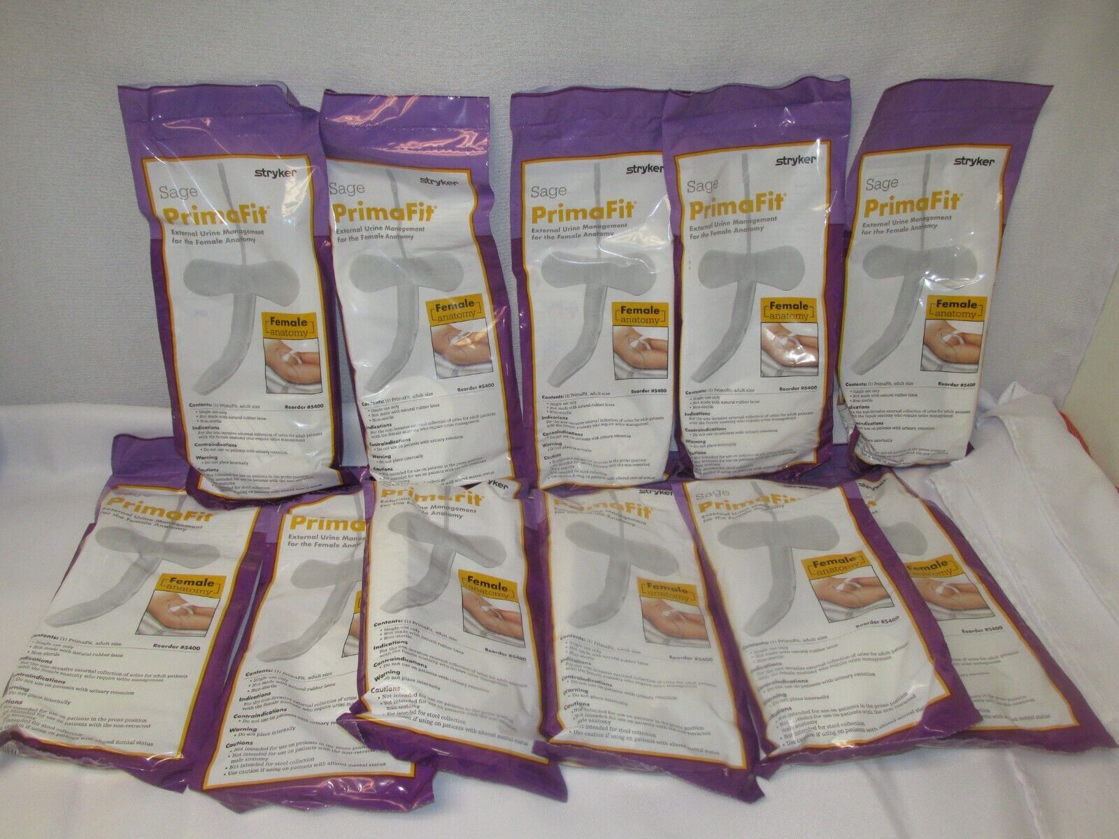 Sage FeMale Stryker Primafit 10 PACK MODEL # 5400 NEW SEALED ( LOT OF ...