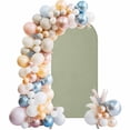Sage Green 5FT Arch Backdrop Covers, Farmhouse Solid Green Color Modern ...