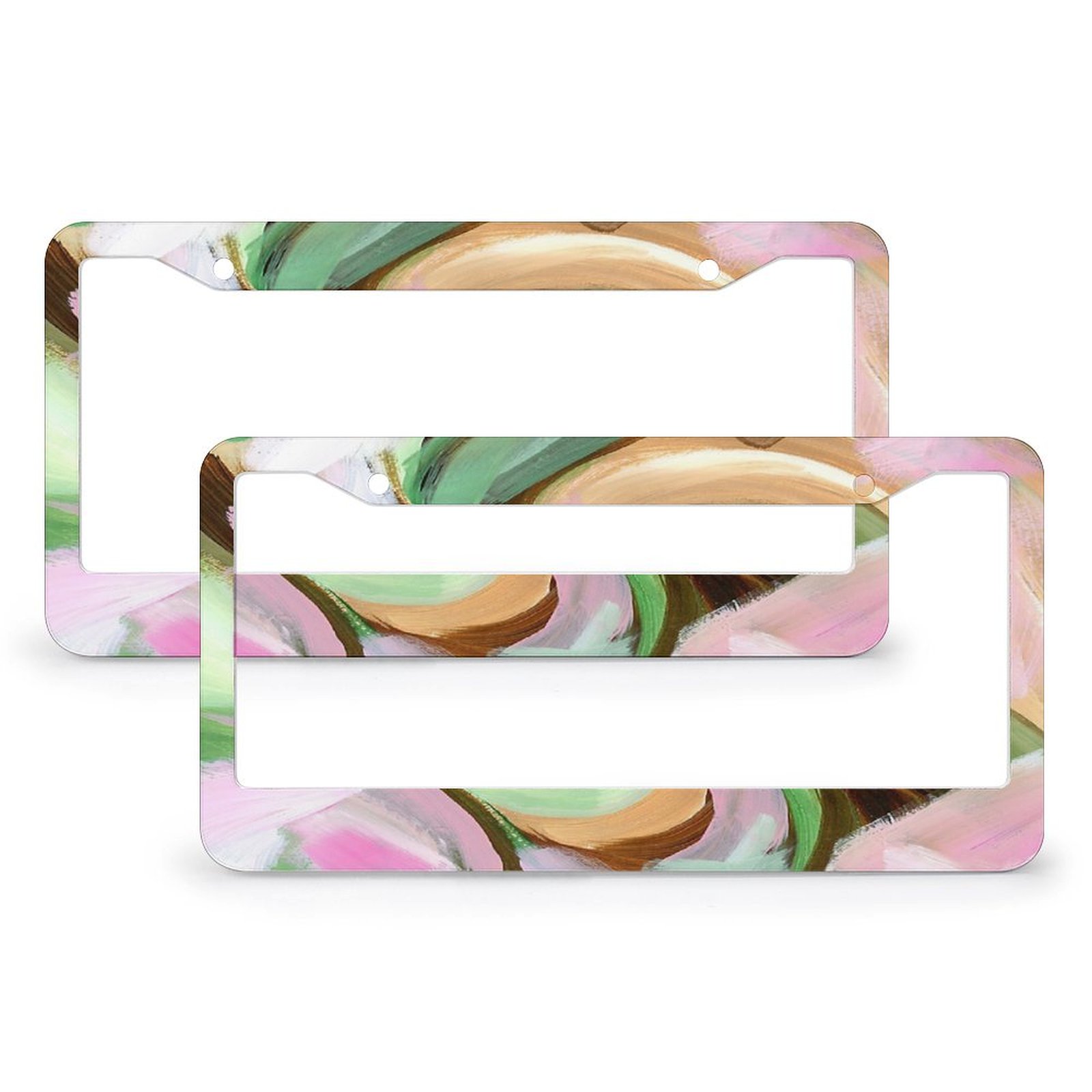 Sage Green Abstract License Plate Frames - License Plate Frame Covers ...