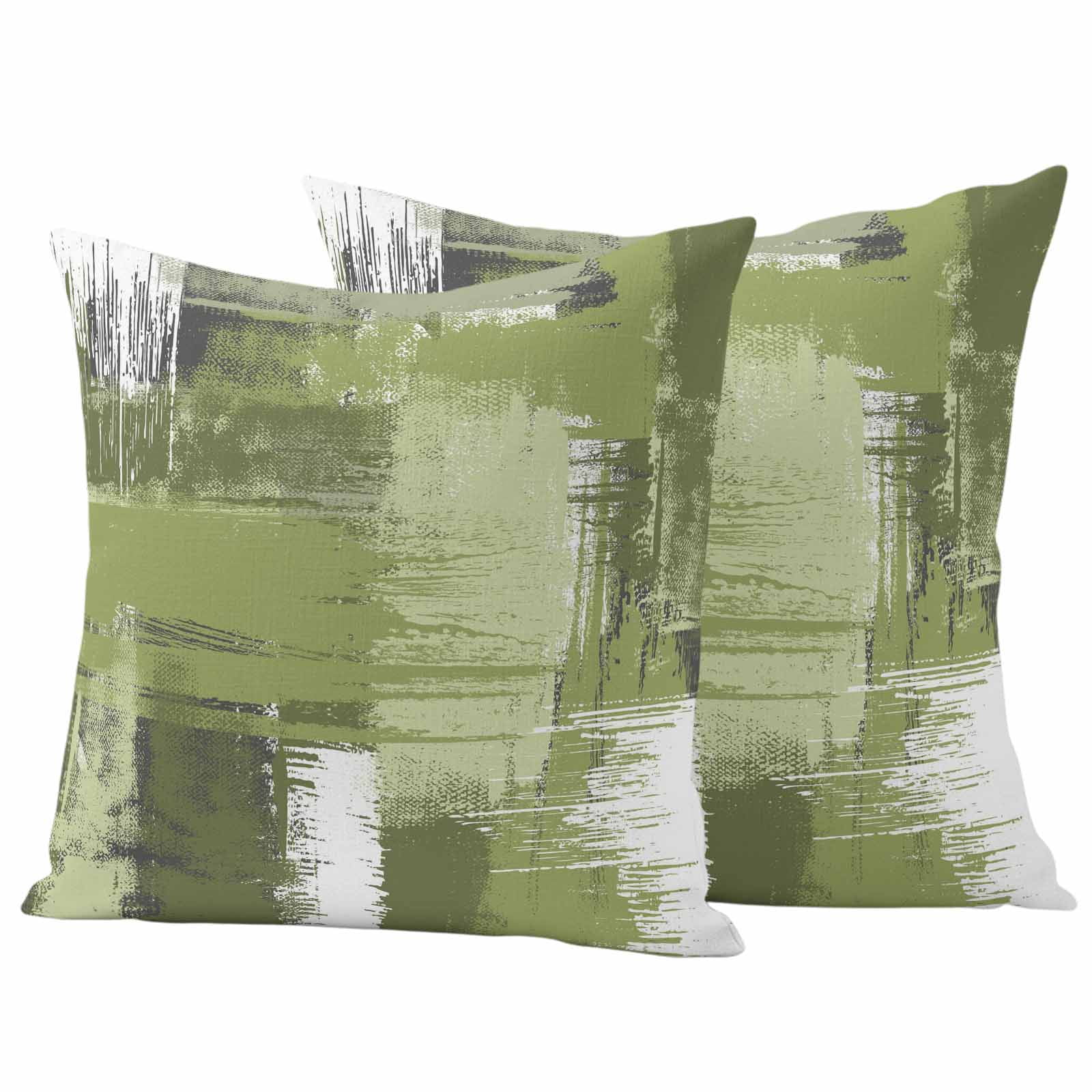 Sage Green Abstract Outdoor Waterproof Pillow Covers, Modern Mottled ...
